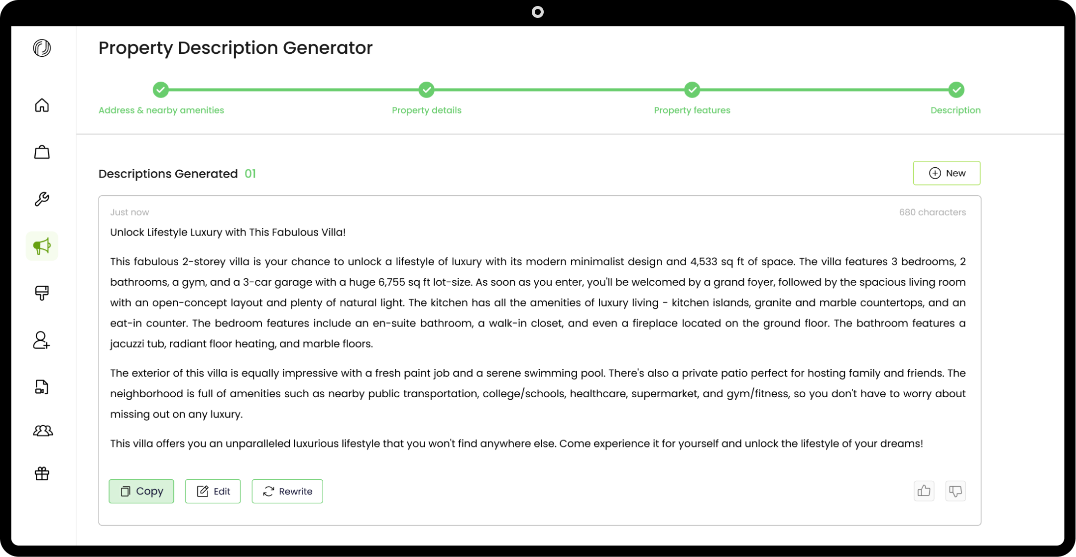 Real Estate Listing Description Generator Powered By Chatgpt